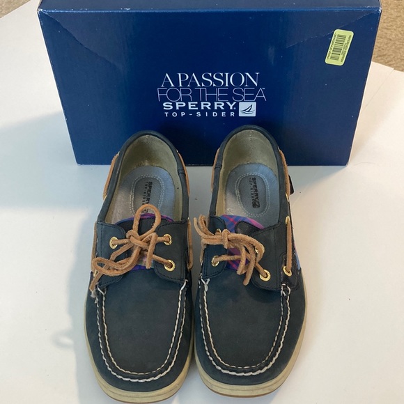 Sperry | Shoes | Navy And Plaid Sperry Bluefish Boat Shoes | Poshmark